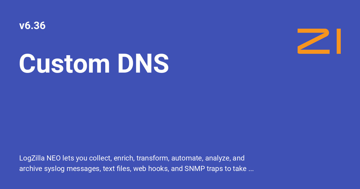 Custom DNS - v6.36 Custom DNS - v6.36